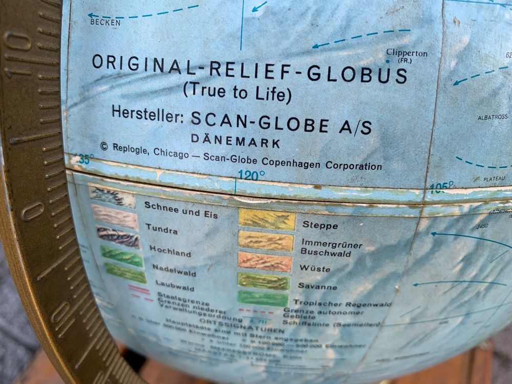 Original-Relief-Globus von Scan Globe A/S Dänemark (Gebraucht) in ...