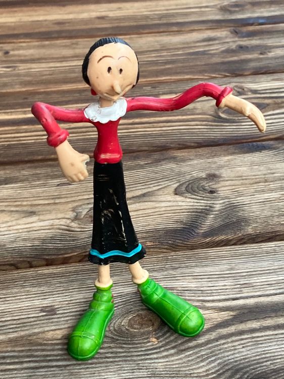 Comicfigur Popeyes Frau Olivia Gummipuppe mit Drahtgestell (Gebraucht ...