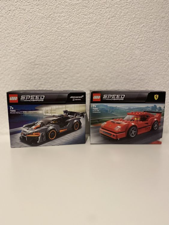 Lego Speed Champions Ferrari F40 76890 & McLaren Senna 76892 (Neu und ...
