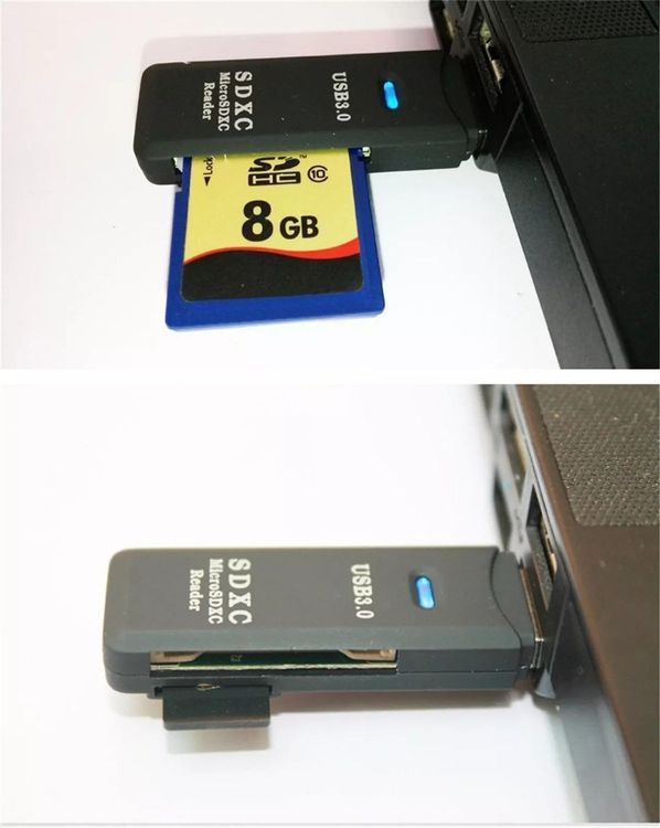 Card Reader USB 3.0 Kartenleser Adapter Micro SD XC TF PC (Neu (gemäss ...