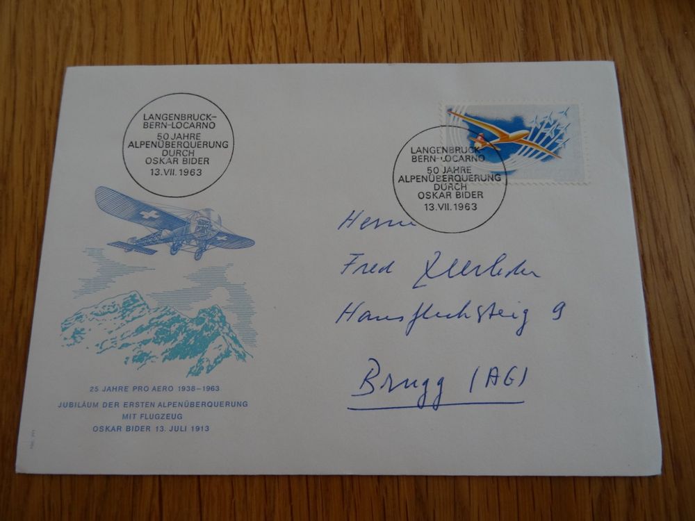 Flugpostbrief 25 Jahre Pro Aero 1938 - 1963 (Neu (gemäss Beschreibung)) in Lupfig für CHF 2 ...