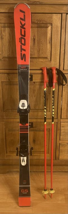 Stöckli GS WORLDCUP Team Ski 139cm mit Bindung und Stöcke (Gebraucht ...