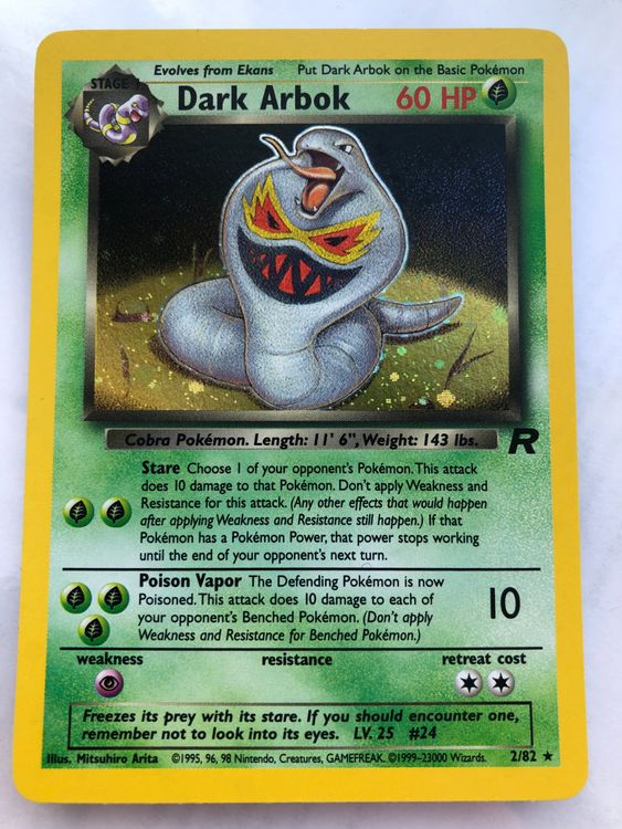 Dark Arbok Holo Team Rocket - MINT - ab 1.- (Usato) a Giubiasco per CHF ...