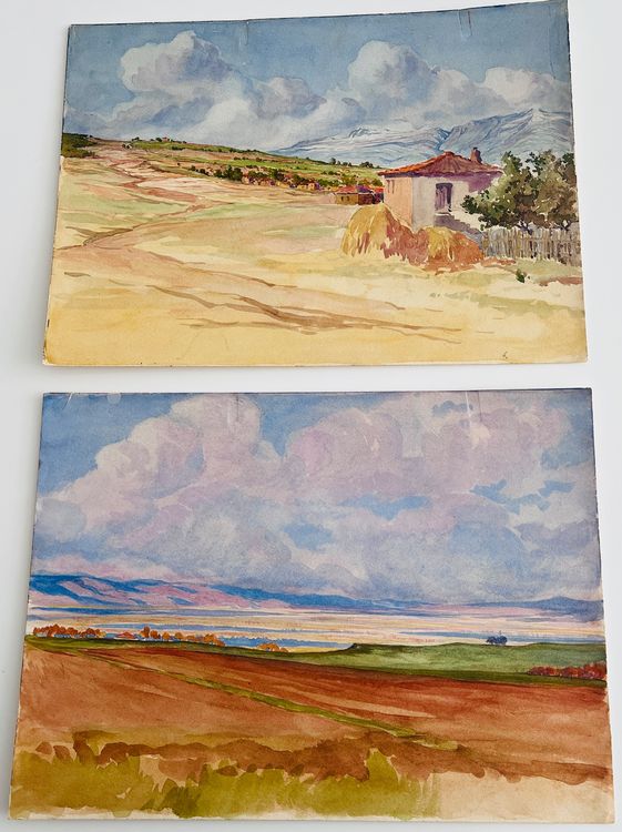 2x Alte Landschaft Aquarell | Kaufen auf Ricardo