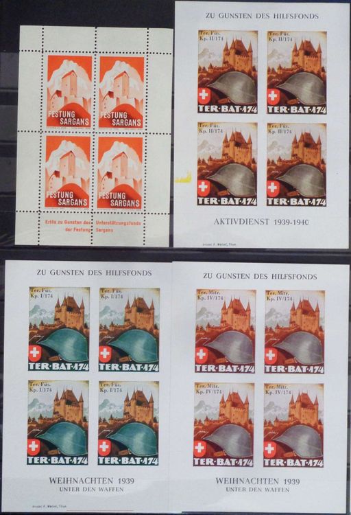 SOLDATENMARKEN: 4 postfrische Blocks ** (130.–) | Kaufen auf Ricardo