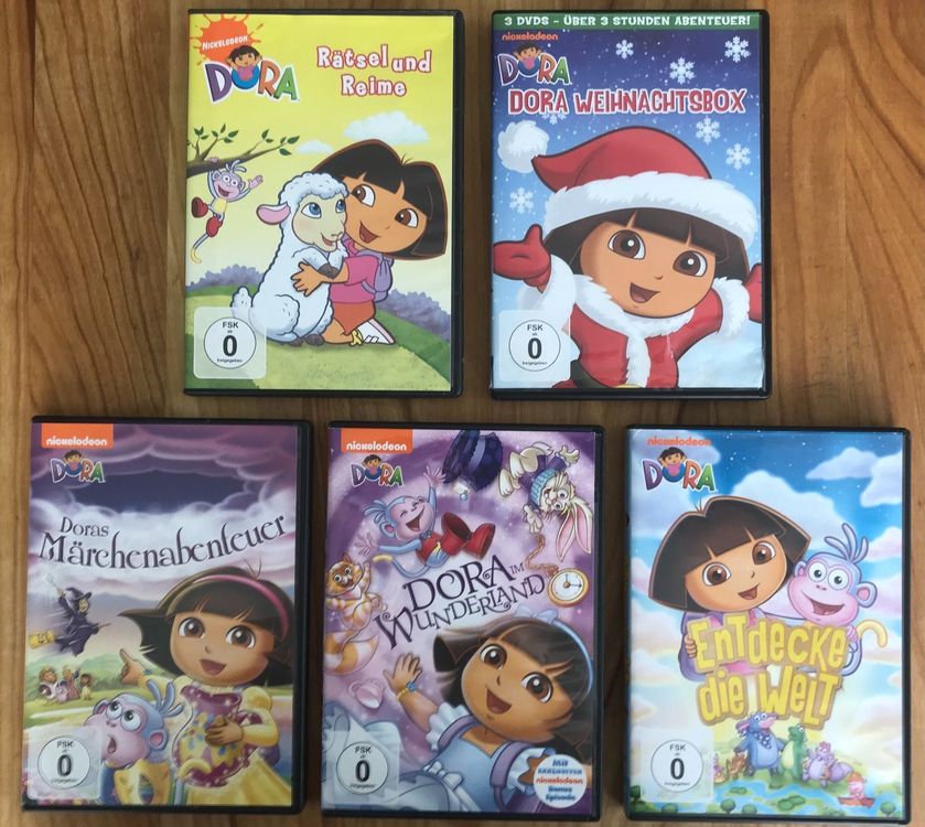 5 Folgen Dora m. 7 DVDs (wie abgebildet) (Gebraucht) in für CHF 5 – mit ...