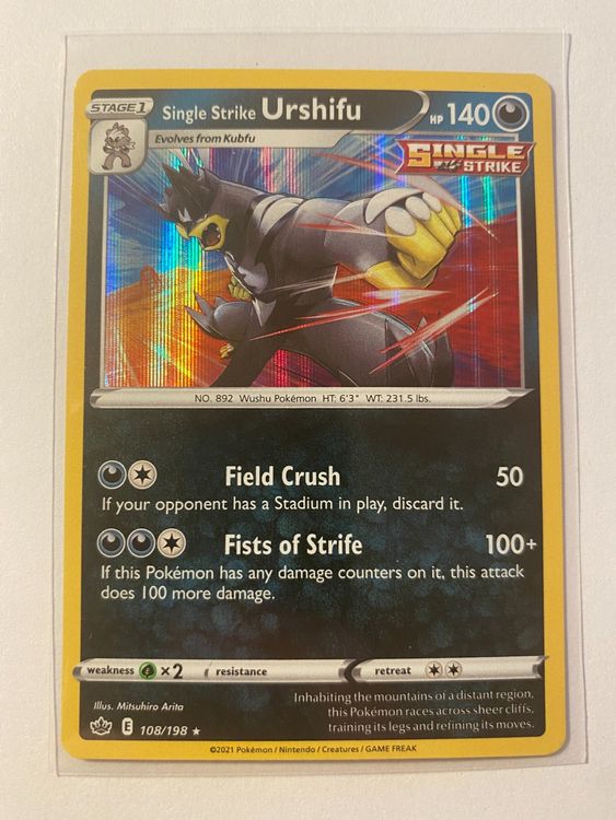 Pokemon Urshifu 108/198 Holo Chilling Reign EN (Neu (gemäss ...