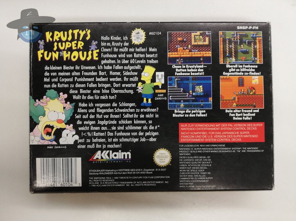 Krusty's Super Fun House / Super Nintendo SNES (Gebraucht) in St ...