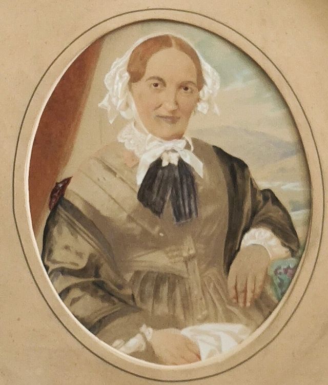 PORTRÄT 19. JH. – Luise Sophie Bossert geb. Gmelin, Aquarell (Gebraucht ...