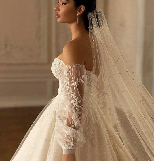 NEUER Braut - Schleier WEISS mit Perlen & Kamm 75cm - 223149 | Kaufen ...