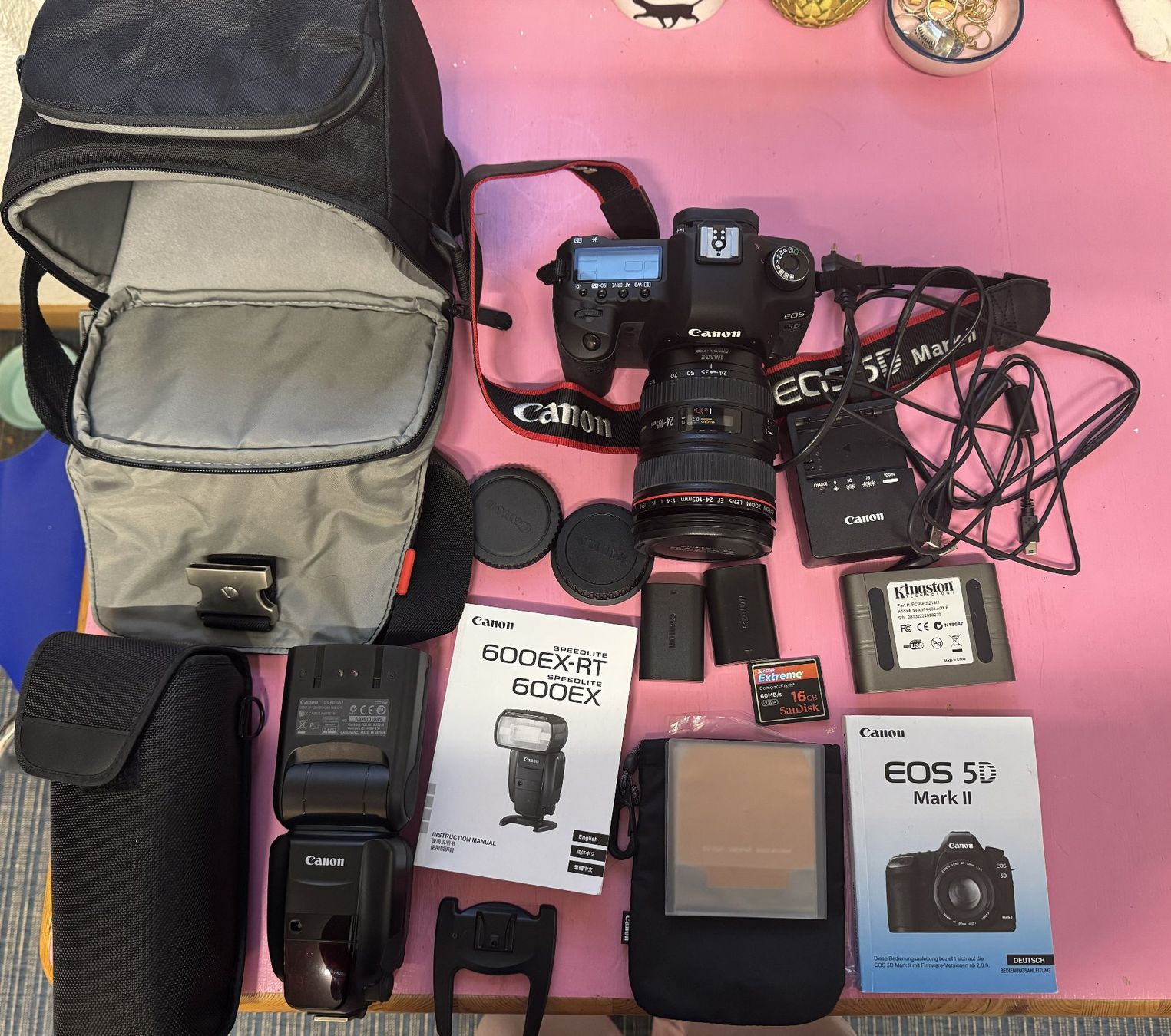 Canon EOS 5D Mark II, EF 24-105mm f/4L IS USM, Speedlite 600 (Gebraucht ...