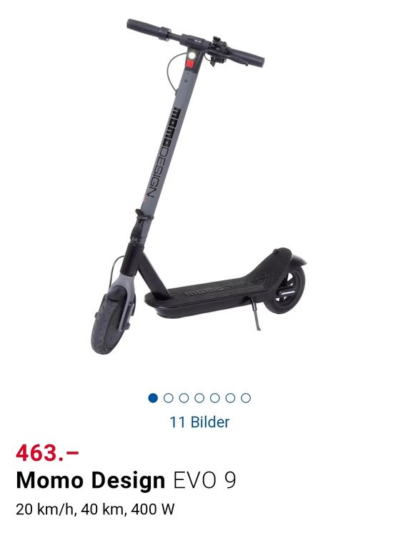 Momo E-Scooter Evo 9 (Neu (gemäss Beschreibung)) in Biel/Bienne für CHF ...