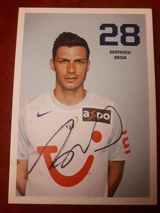 Mathieu Beda / orig. Autogrammkarte (Gebraucht) in Worben für CHF 0.5 ...