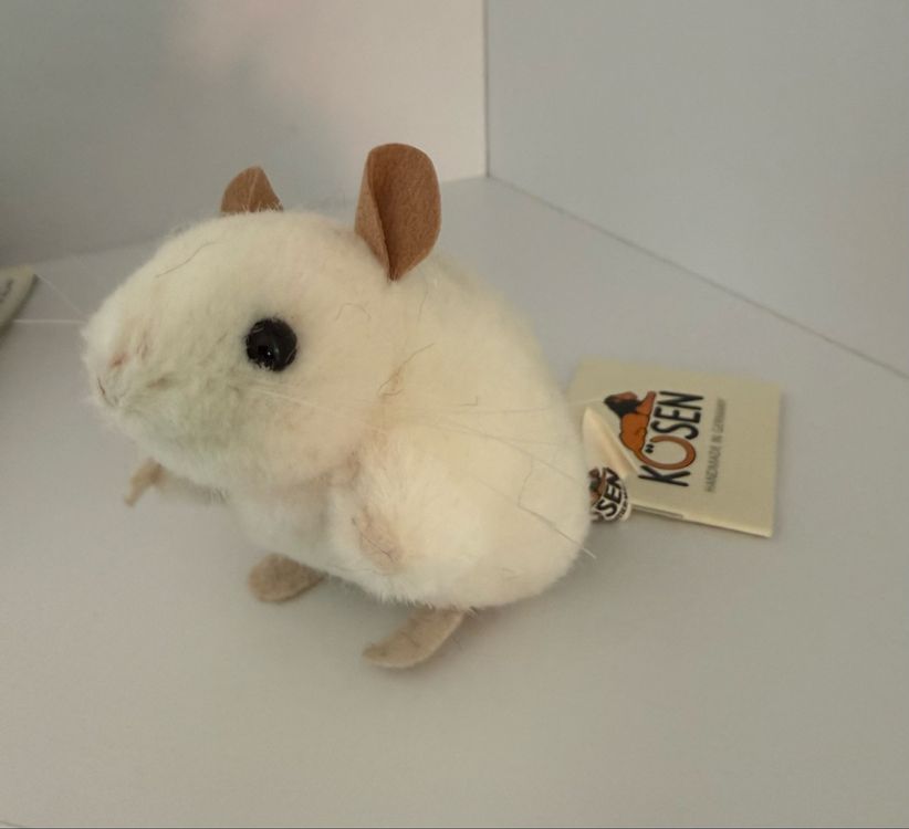 Kösen weisse Maus, Plüschtier, handgemacht, Top Zustand (Neu (gemäss ...