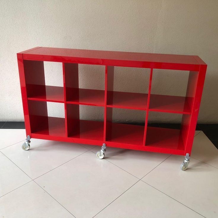 IKEA Kallax Red Shelf (with wheels) | Kaufen auf Ricardo