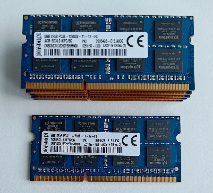 Kingston 8GB PC3L-12800S DDR3 SO-DIMM RAM | Kaufen auf Ricardo