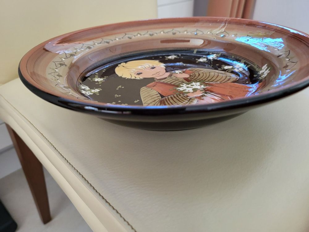 Keramik Wandteller Schweizer Handarbeit, Durchm. 25,5cm (Gebraucht) in ...