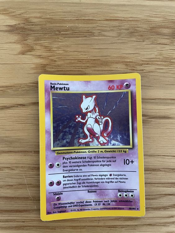 Mewtu Pokémon Karte | Kaufen auf Ricardo
