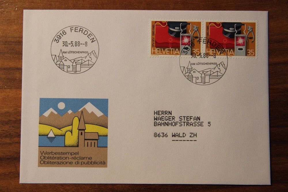 Schweiz 1988 - 3916 Ferden (Neu (gemäss Beschreibung)) in Jona für CHF ...