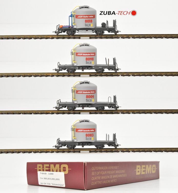Bemo 7460100 Silowagen-Set der RhB 4tlg H0m GS mit OVP | Kaufen auf Ricardo