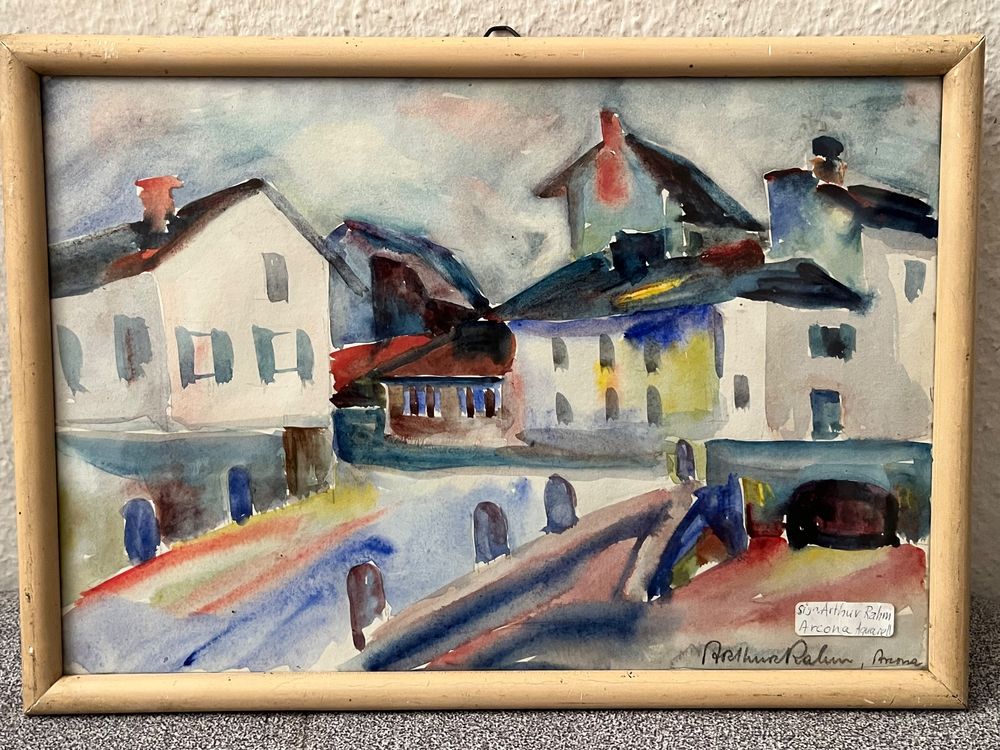 Arthur Rahm Aquarell Schweizer Dorfszene Gerahmt Signiert (Gebraucht) in Basel für CHF 350 – mit ...