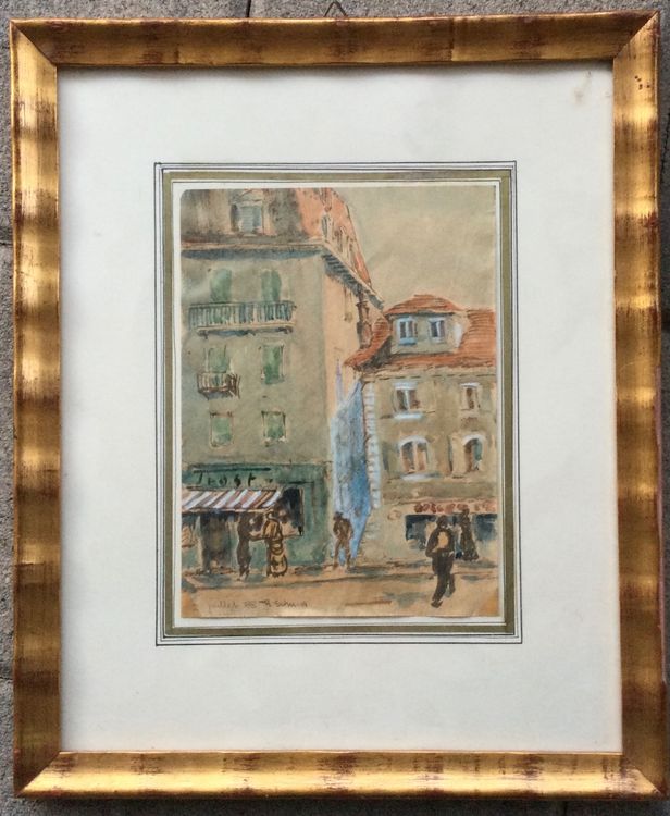 Gassen Scene Aquarell Unleserlich Signiert (Gebraucht) in Root für CHF 10 – mit Lieferung auf ...