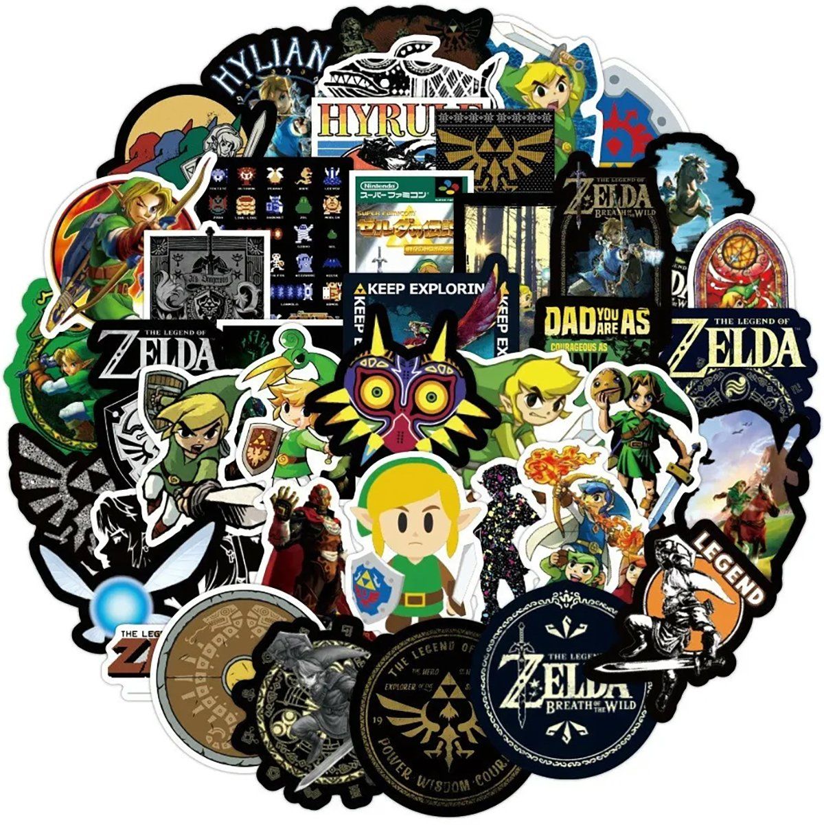 50 Stk. Sticker Aufkleber - Legende von Zelda (Neu und originalverpackt ...