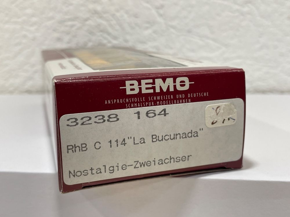 Bemo 3238 164 RhB C 114 La Bucunada Nostalgie-Zweiachser H0m (Neu ...