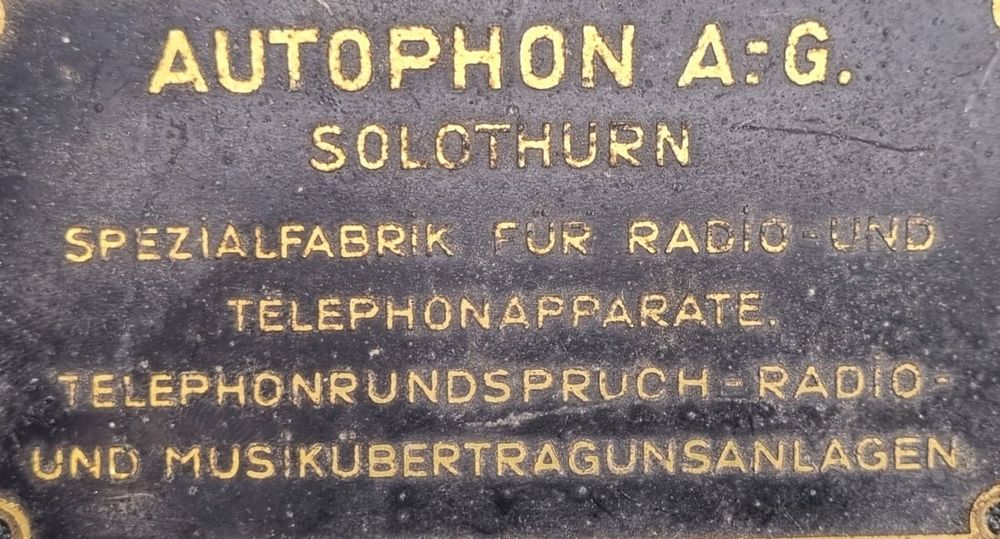 antike Plakette Autophon AG Solothurn (Gebraucht) in Reinach AG für CHF ...
