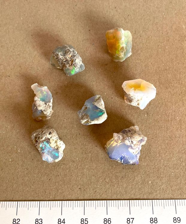 Opale aus Welo Mine Aethiopen Splitter roh unbehandelt Opal (Neu und ...