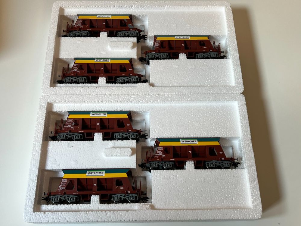 Märklin H0 Nr. 46332 (2x) Selbstentladewagen Weiacher Kies (Gebraucht ...