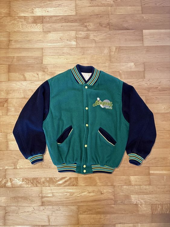 Vintage Acropole Bowling Wool Varsity Jacket (Gebraucht) in Belmont-sur ...