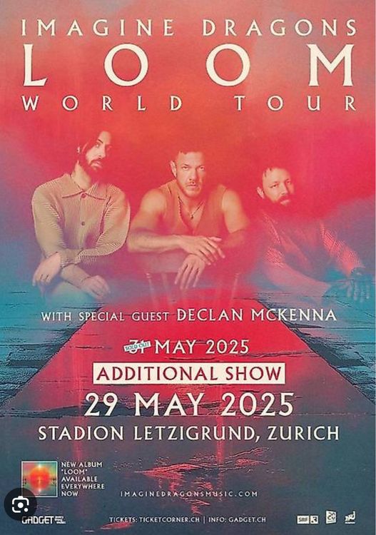 Imagine Dragons Konzert: 1 Ticket, 29. Mai 2025, Zürich (Neu und originalverpackt) in Zürich für ...