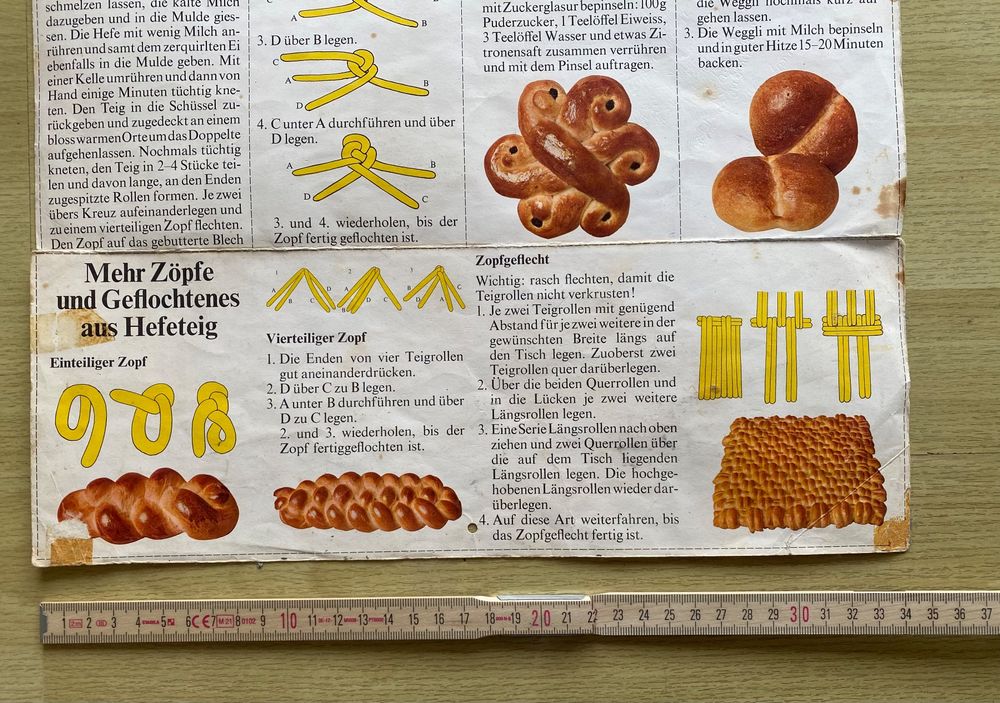 Plakat Bäckerei Butterzopf Rezept | Kaufen auf Ricardo