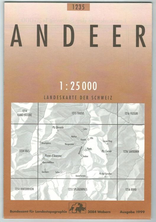Landkarte Andeer 1999 | Kaufen auf Ricardo