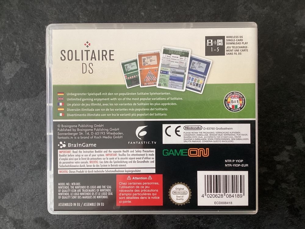 Solitaire DS - Nintendo - Spiel für kalte Wintertage! (Gebraucht) in ...