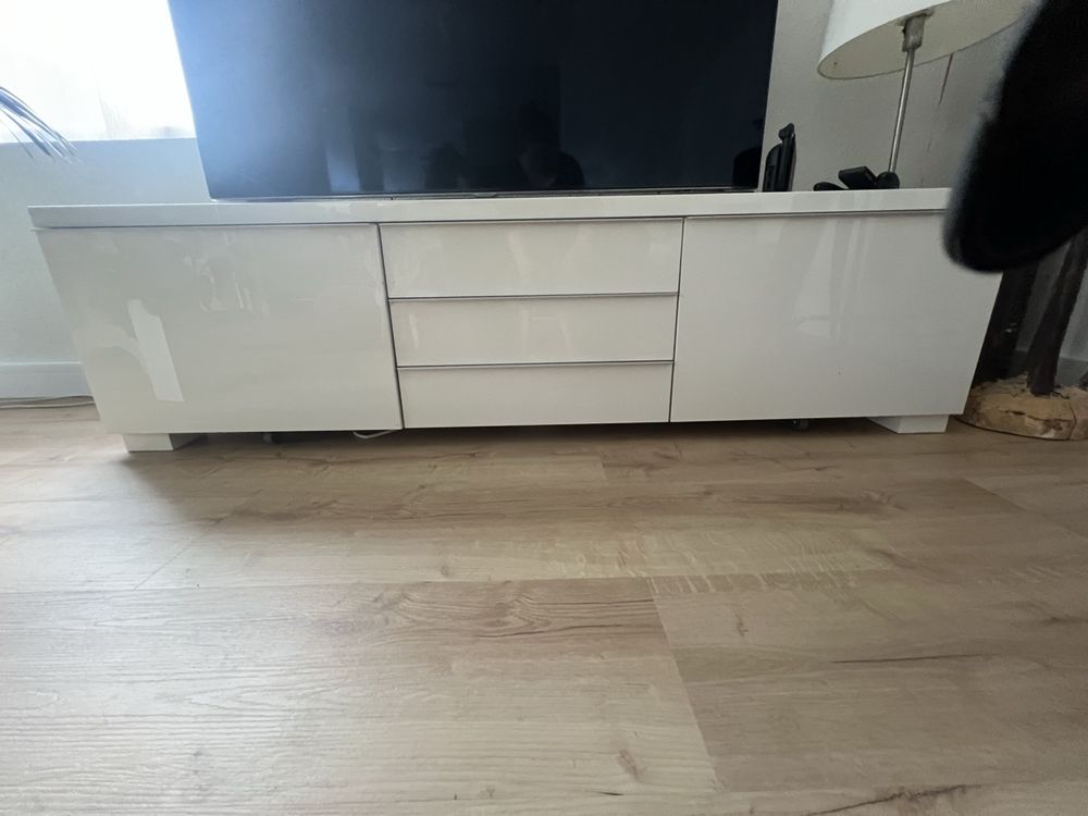 Imagedetailikea Tv Bank Unterschrank Wei Weiss Hochglanz Besta Burs In 2022 09 01152235