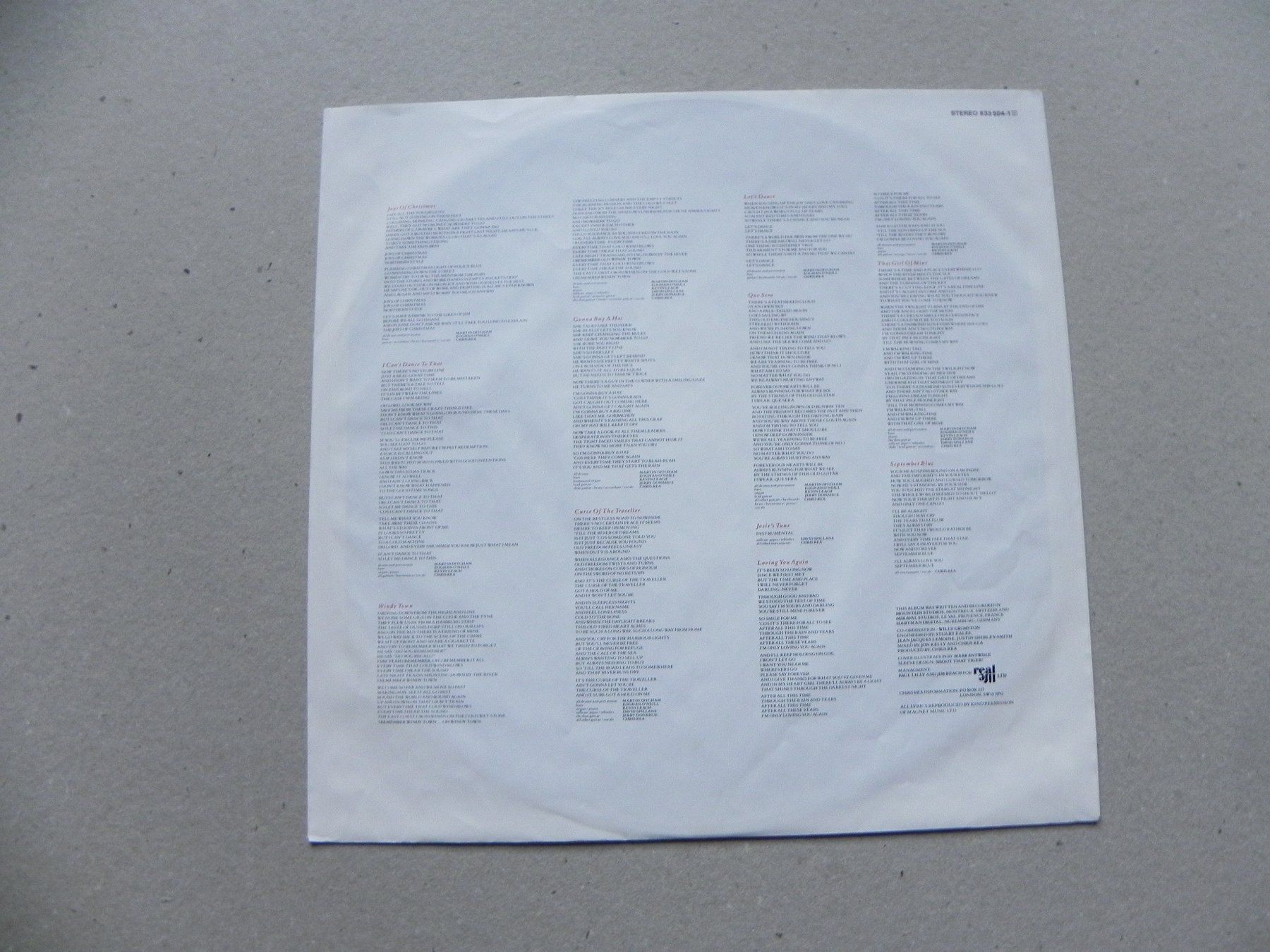 LP brit. Blues Rock Gitarrist und Sänger Chris Rea 1987 (Gebraucht) in ...