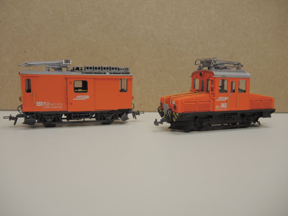 Bemo-Kollektion: RhB BB De 2/2 151 & Ge 2/2 162 orange (Neu (gemäss ...