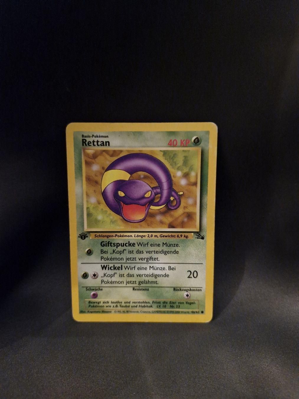 Rettan Pokemon Karte 46/62 - 1. Edition - Fossil 1999 (Gebraucht) in ...