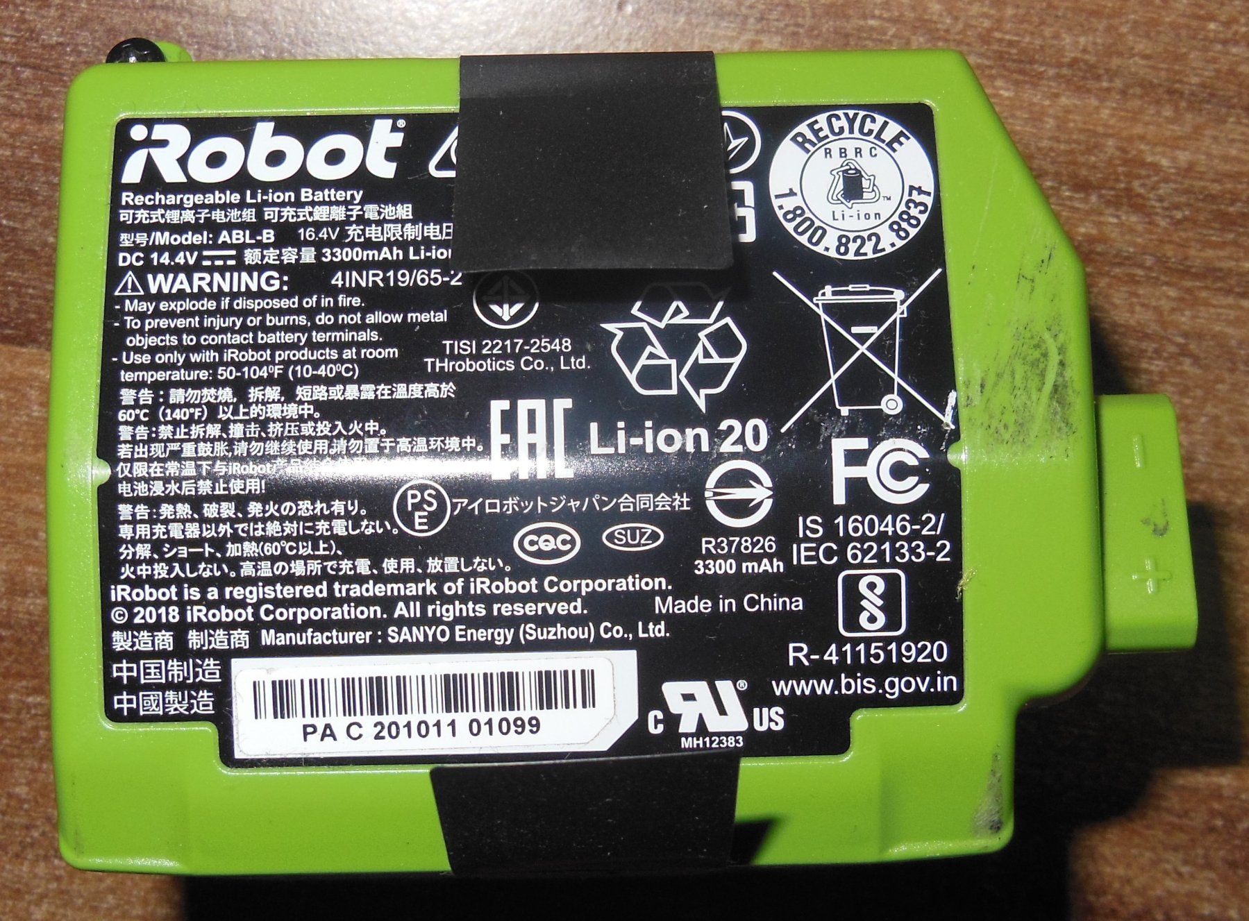iRobot Roomba original Li-ion Akku 3300 mAh für s9 (Gebraucht) in ...