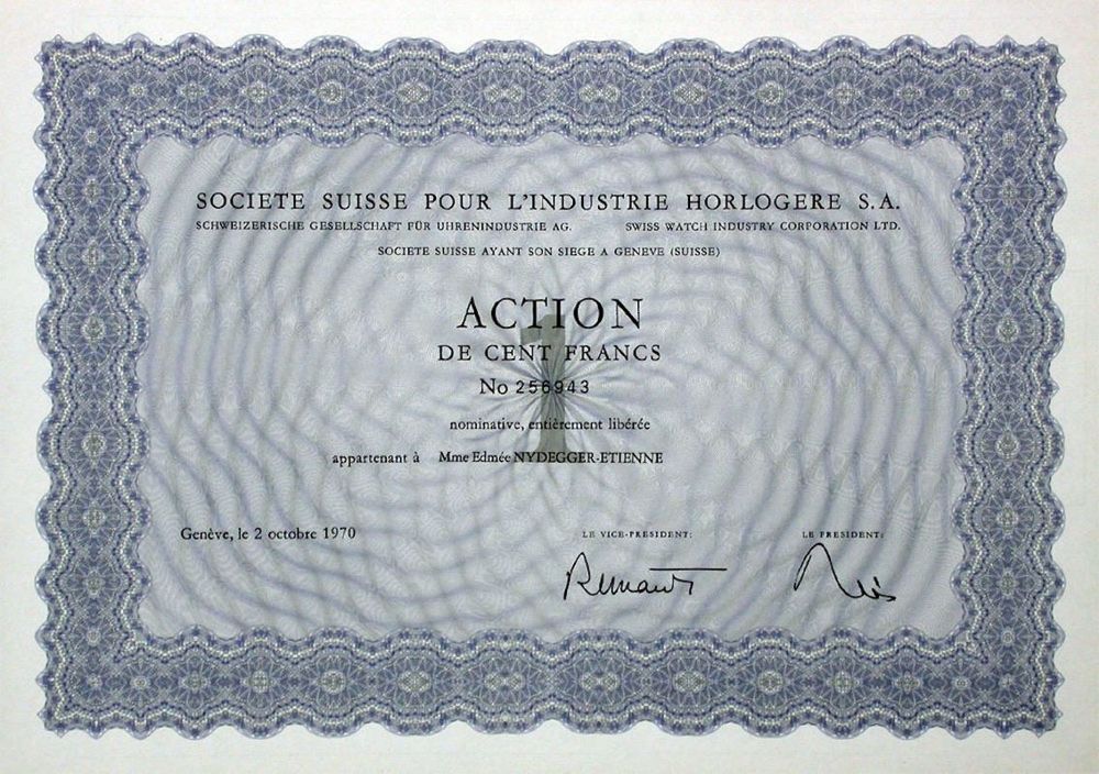 SSIH Industrie Horlogère SA SSIH, Genève - 1970 (Gebraucht) in ...