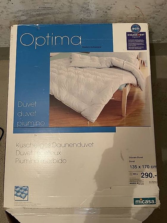Daunenduvet Optima von Migros 135 × 170 cm - neu, unbenutzt (D'occasion ...