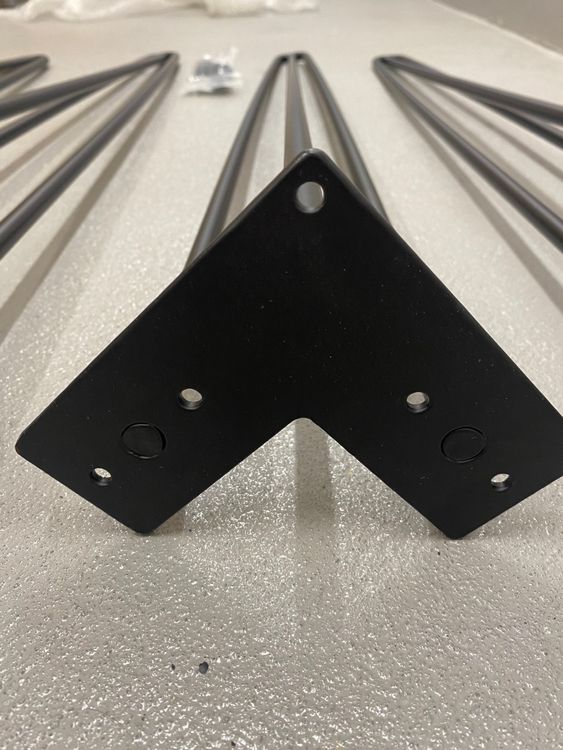 4 x 90 cm 3 Struts Hairpin Black Coated Steel Table Legs (Gebraucht) in ...