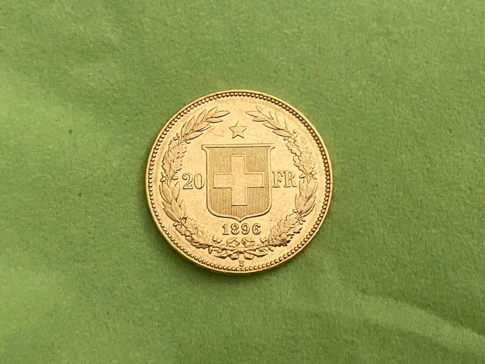 20 Fr. Helvetia - 1896 - TOP Stgl. (Gebraucht) in Weinfelden für CHF ...