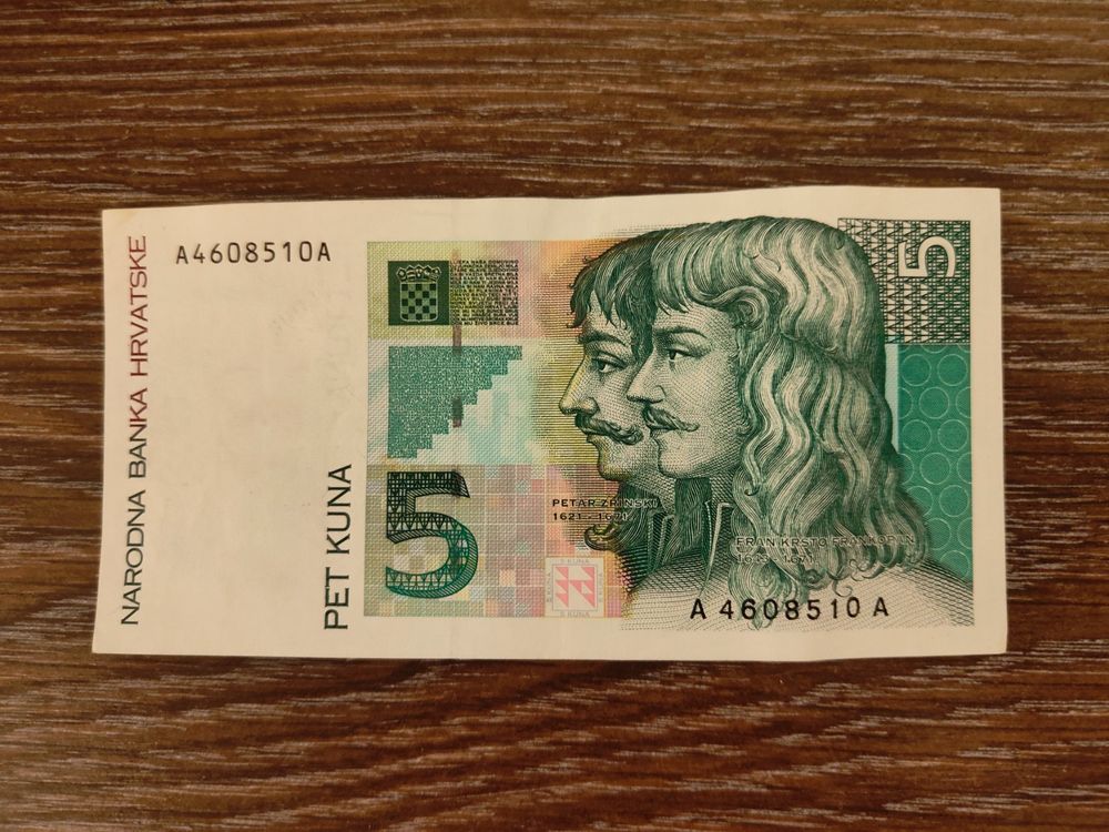 Kroatien 5 Kuna 1993 Serie A..A, selten !!!!!!! (Gebraucht) in Flaach ...