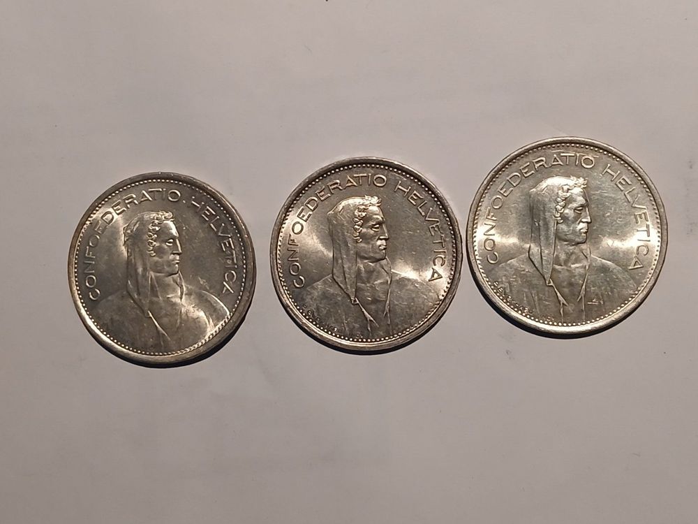 3x 5 Franken 1969 A - Sehr Gut Erhalten - Top Zustand (Neu (gemäss ...