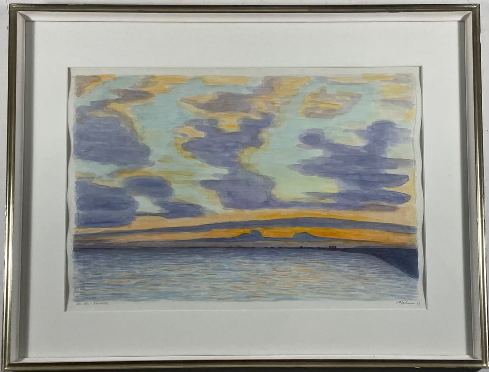Grosses Top Aquarell an der Nordsee unleserlich Signiert | Kaufen auf Ricardo