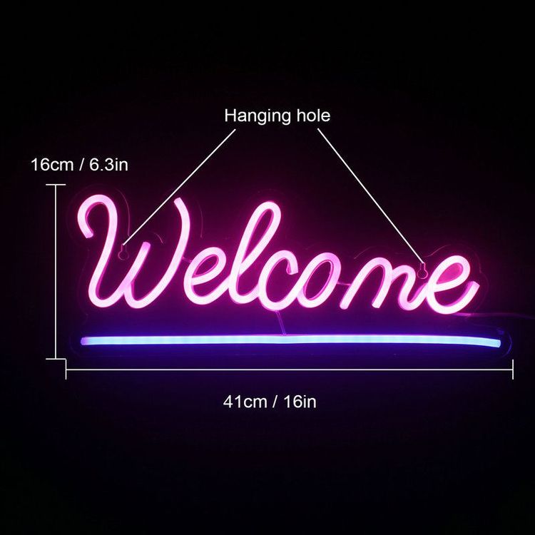 Neon LED Leuchtschrift Welcome 41cm (Neu und originalverpackt) in ...