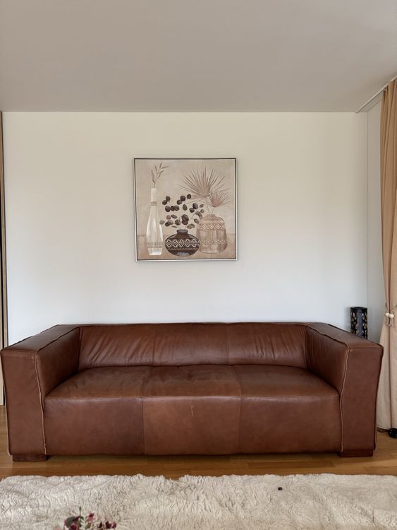 Leder Couch 3-Sitzer Sofa Burton (Gebraucht) in Hedingen für CHF 200 ...